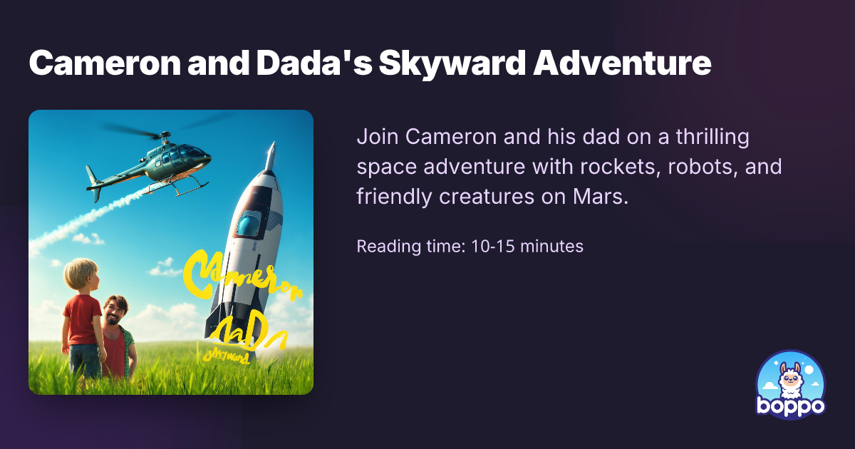 Cameron and Dada's Skyward Adventure - Interactive Children's Story ...