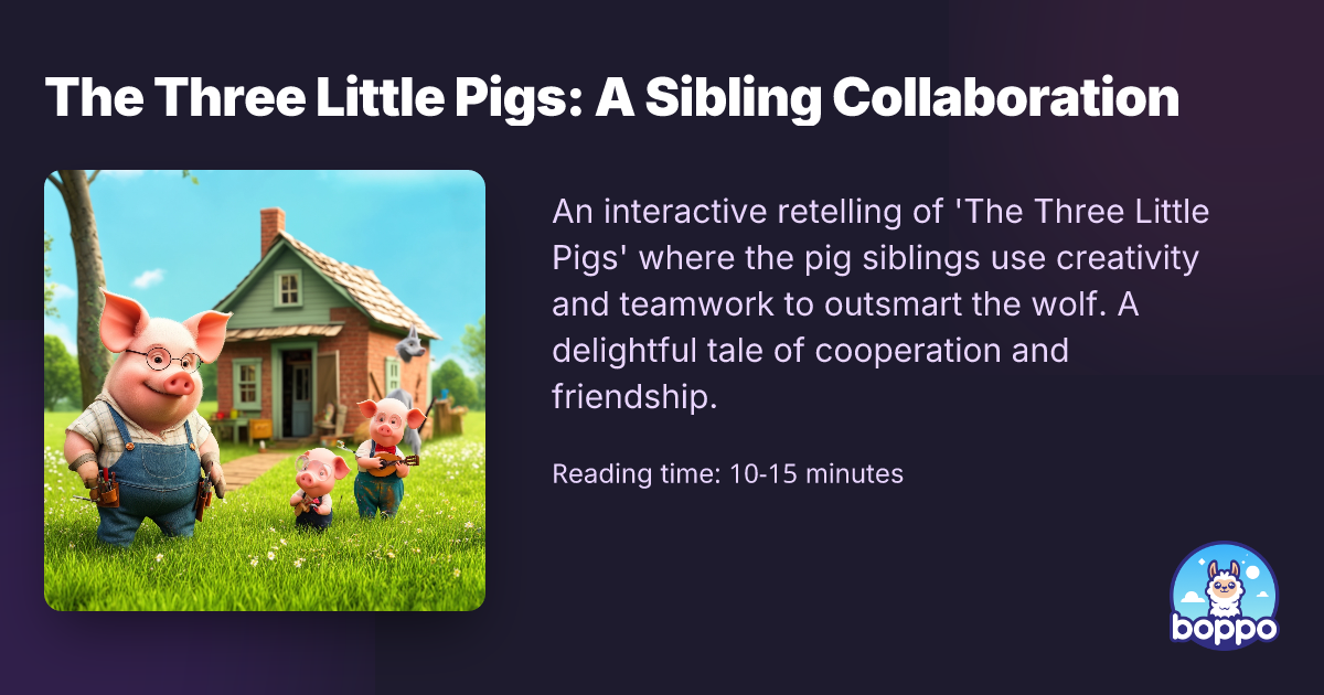 The Three Little Pigs: A Sibling Collaboration - Interactive Children's ...